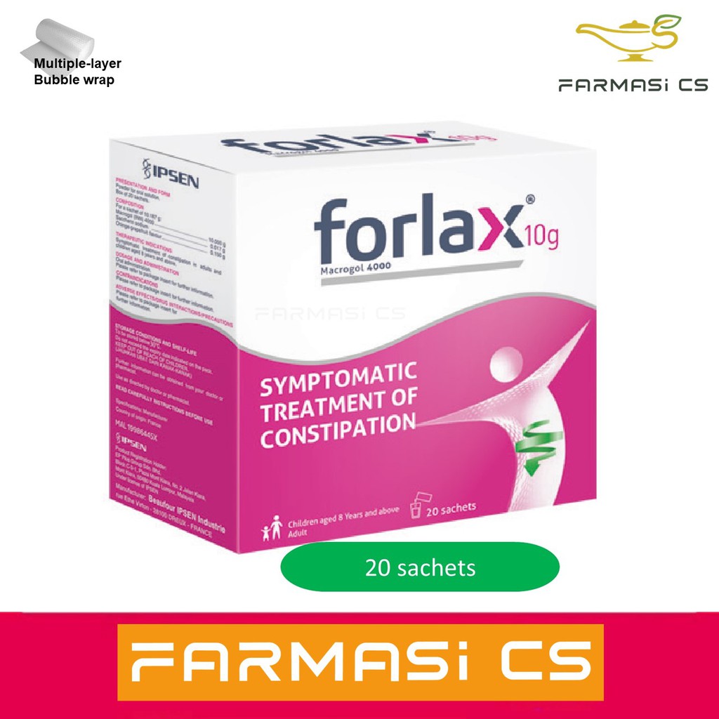 Forlax 10g (Macrogol 4000) 20 sachets EXP:04/2027 [ FARMASI CS ...