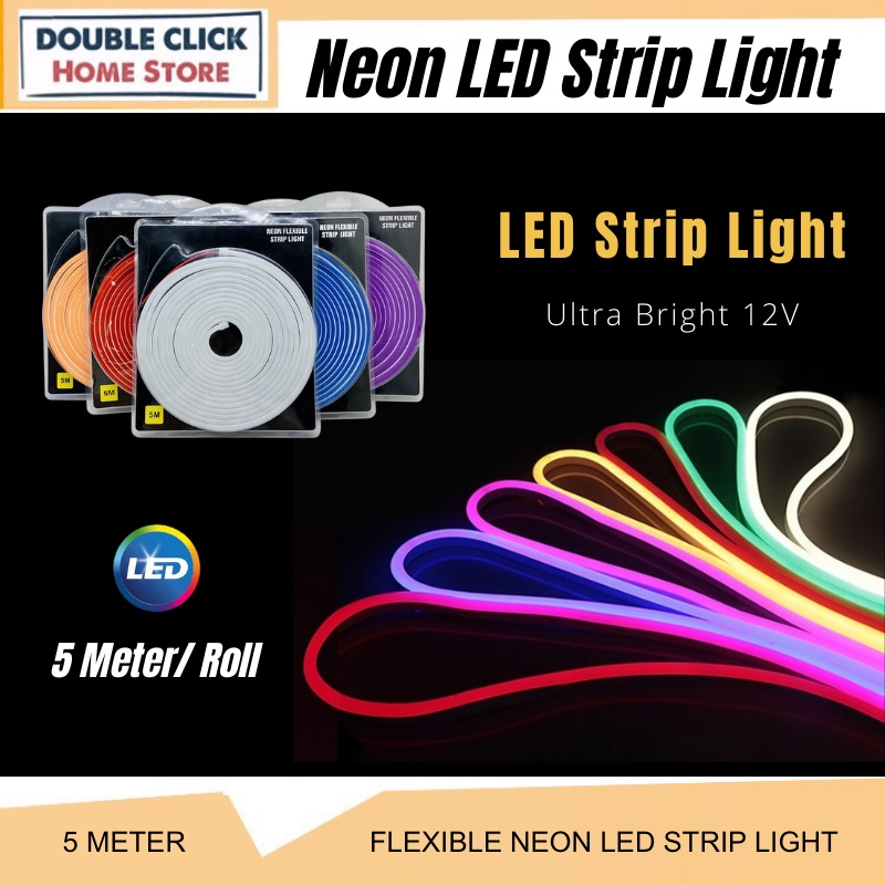 5 Meter DC 12V Outdoor Flexible Led Strip Light Waterproof Led Neon ...