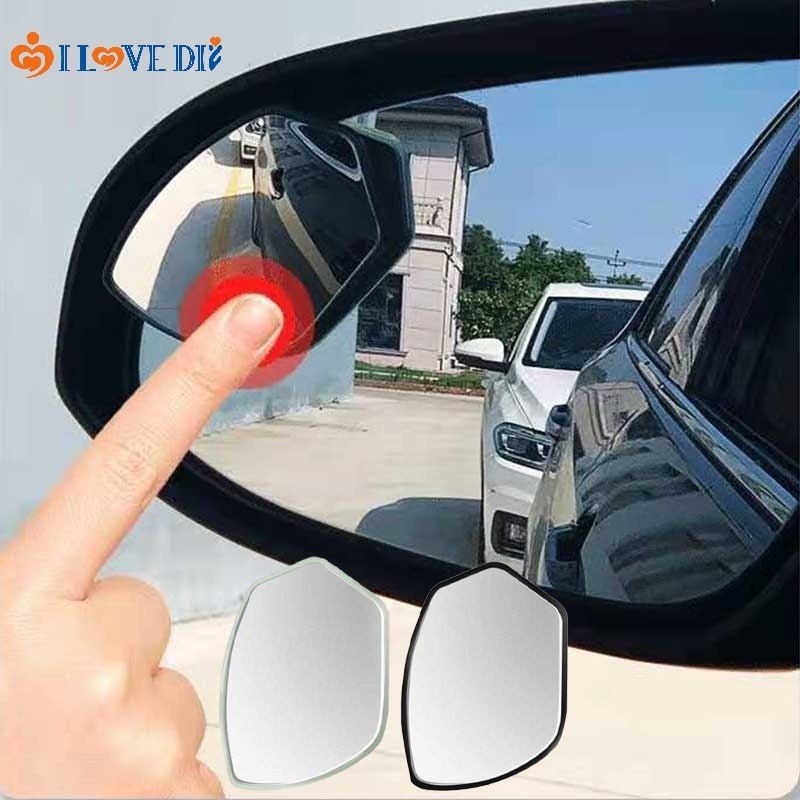 1 Pair Universal Car HD Glass Sector Shape Rear View Mirror/ Rotation ...