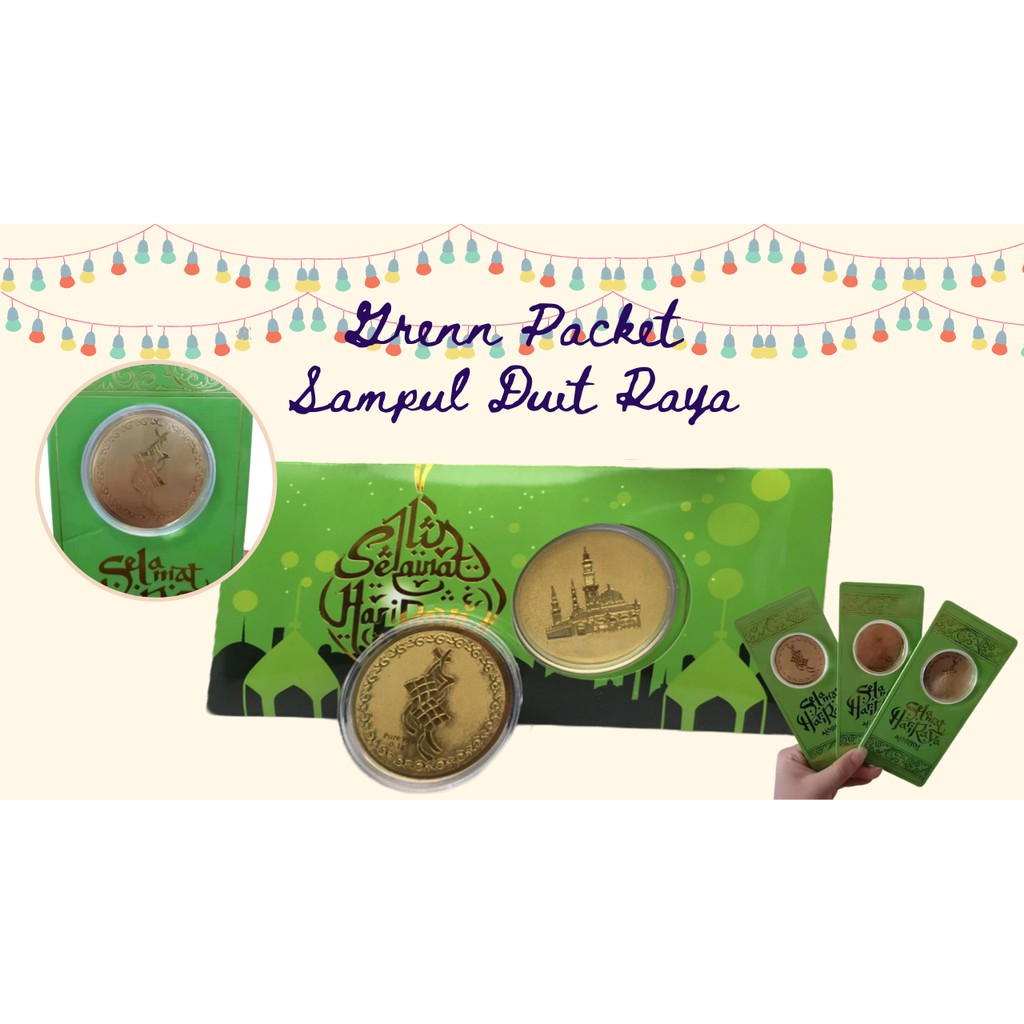 🔥Raya Sales🔥Sampul Duit Raya 18k Gold Foil Muslim Hari Raya Aidilfitri💖 ...