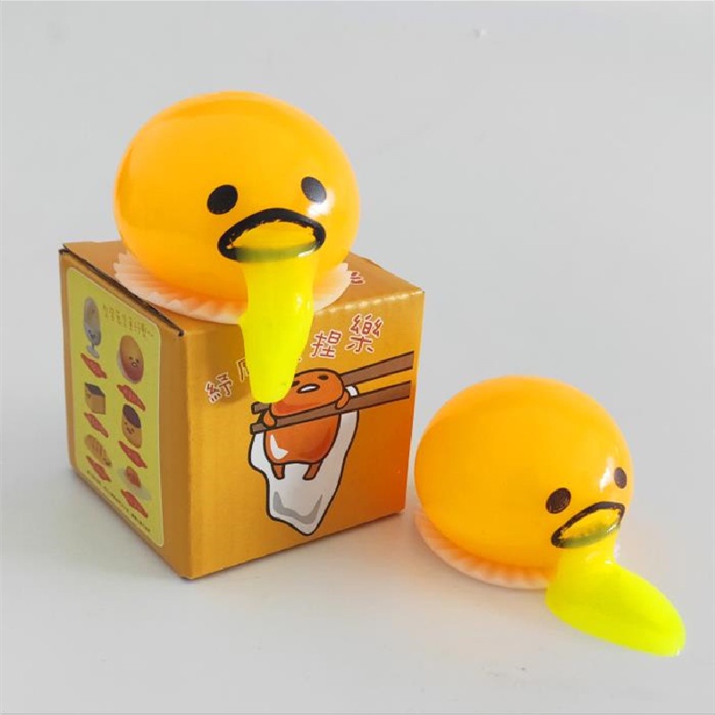 Egg Yolk Funny Decompression Toy Vomit Egg Yolk Tricked Prank Toys ...
