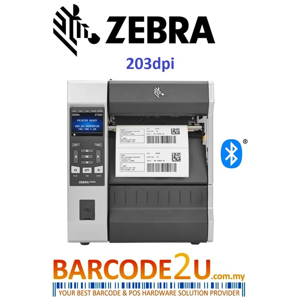 Zebra ZT620 , ZT62062-T0P0100Z 203dpi Industrial Barcode Printer ...