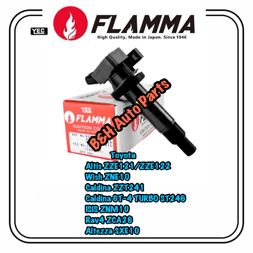Yec Flamma Japan Plug Coil for Toyota Altis 1.6/1.8 Wish 1.8 Zne10 ISIS ...