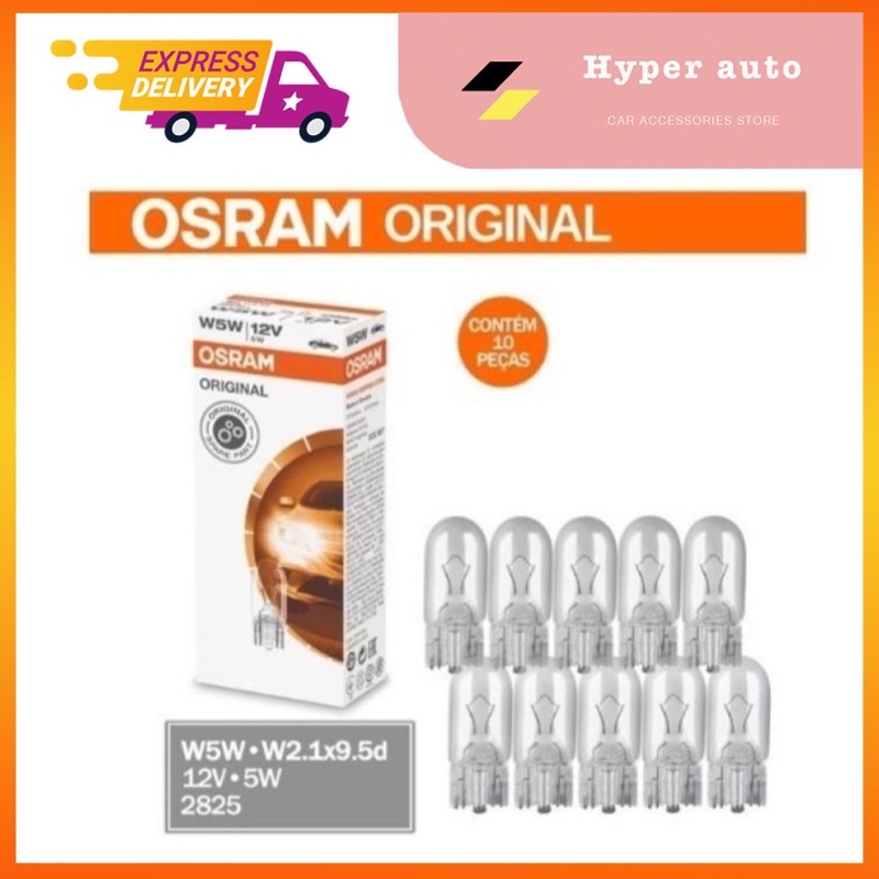 Osram 2825 (4090) W5W 12V 5W T10 Auto Bulbs (10pcs) | Shopee Malaysia