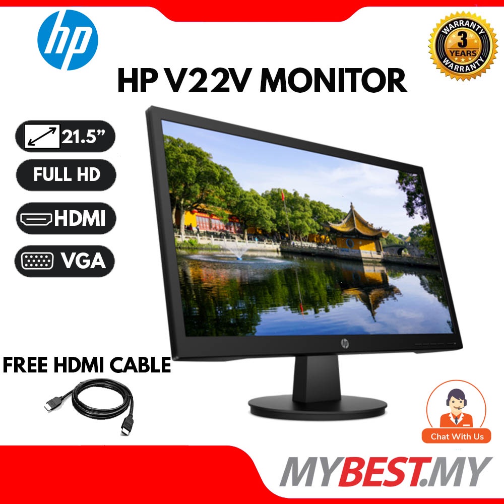 HP V22V / V22 21.5" FHD TN 60Hz 5ms Low Blue Light VGA HDMI Monitor ...