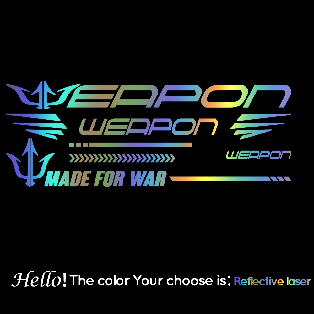 WEAPON Bike Decals DIY Frame Stickers Bicycle Stickers Die-cut decal ...