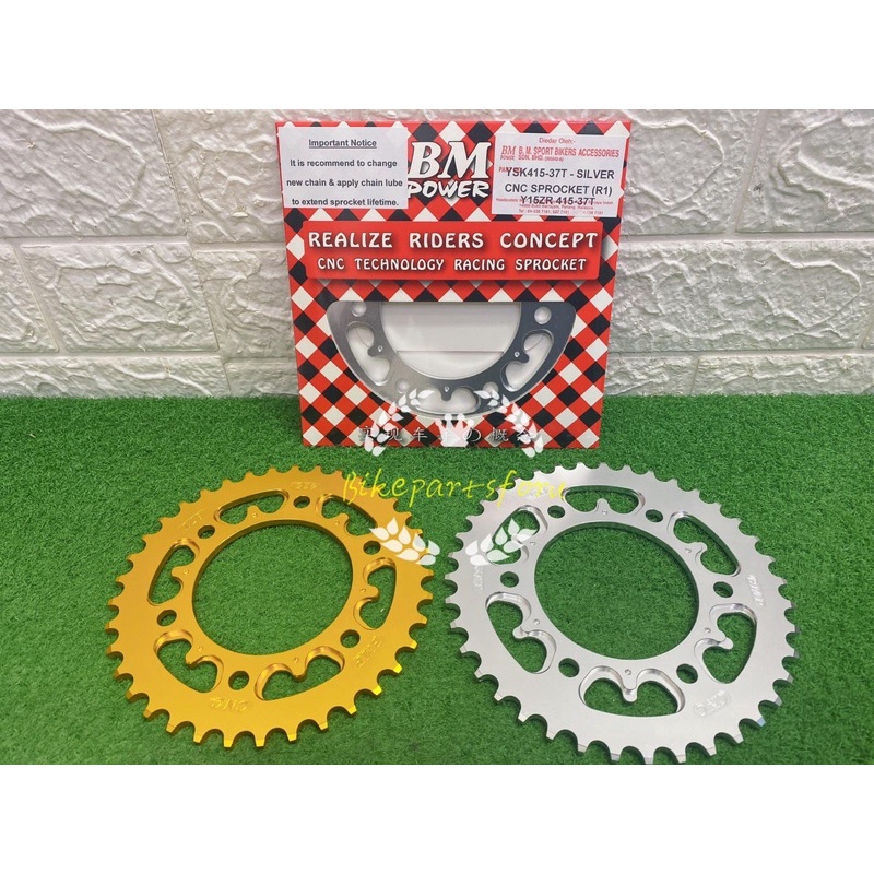 Y15 / Y16 BM POWER CNC R1 alloy sprocket * 6 SCREW HOLE * 428H 37T /38T ...