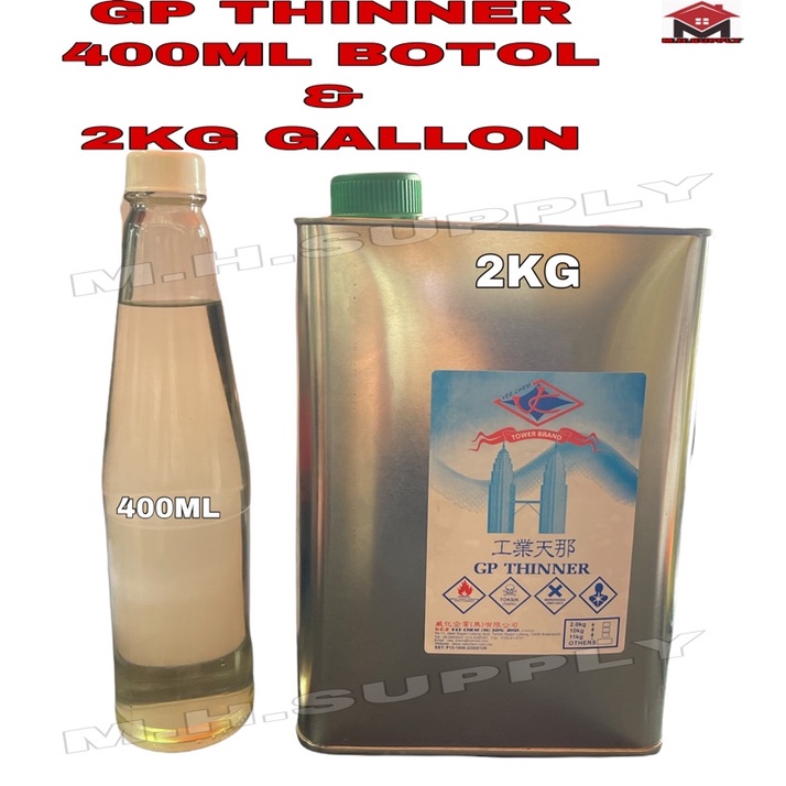 GP Thinner 400ML & 2KG / Painting GP Thinner / Thinner Cat / Thinner ...