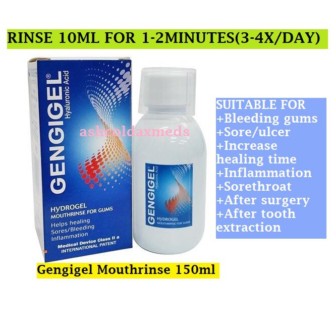 Gengigel Mouthwash with HA Mouth-rinse for gums 150 ml EXP01/2027 ...