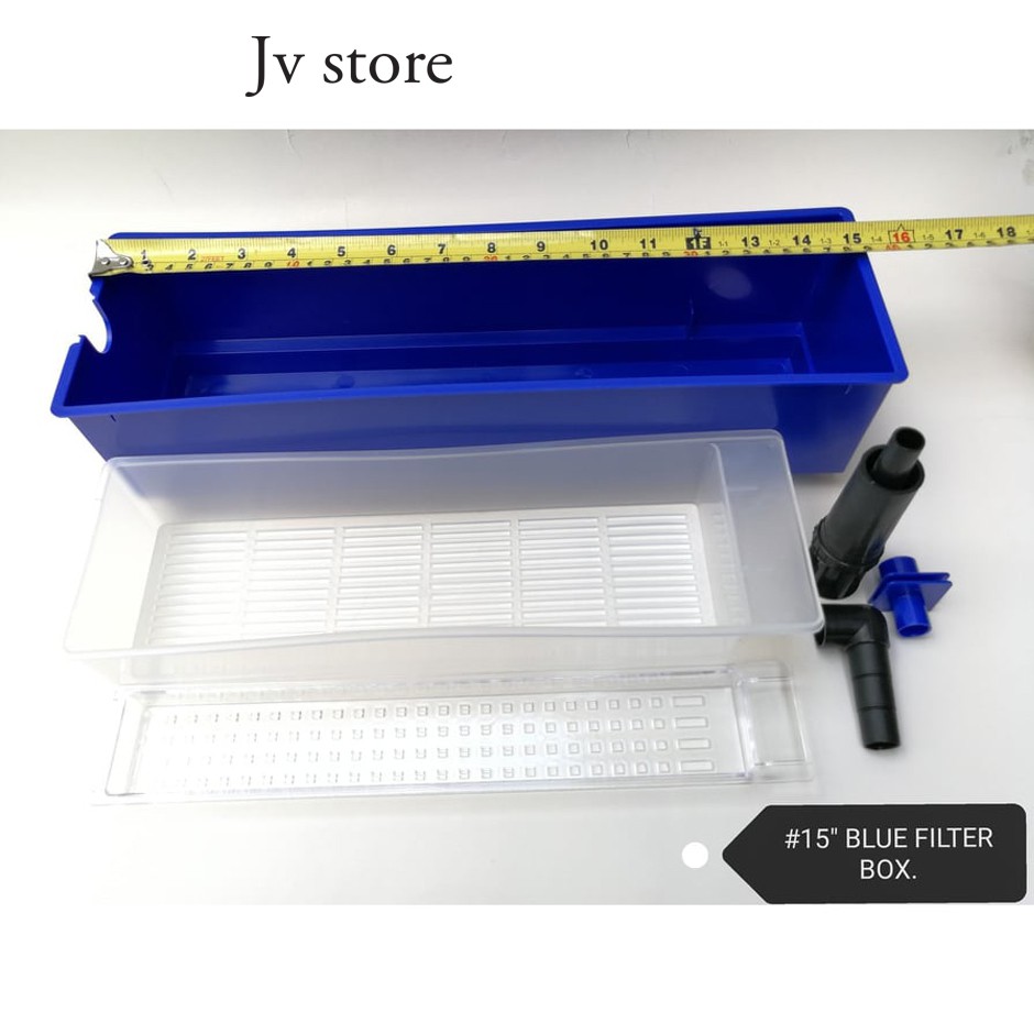 Blue Top Filter Box for Aquarium 15'' x 5'' x 4'' (S) | Shopee Malaysia