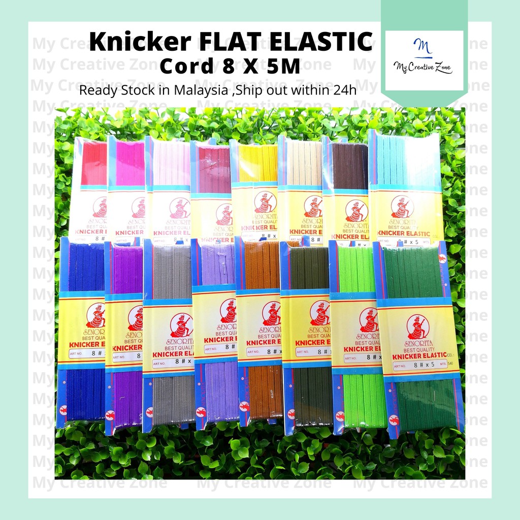 *New Colour* Senorita Colour Knicker Elastic / Getah Seluar (Cord 8 / 5 ...