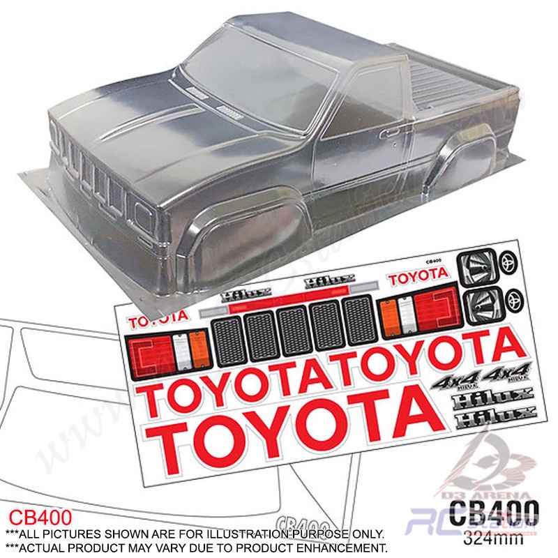 Team C Crawler Clear Body Shell CB400 1/10 Crawler Body (Width 240mm ...