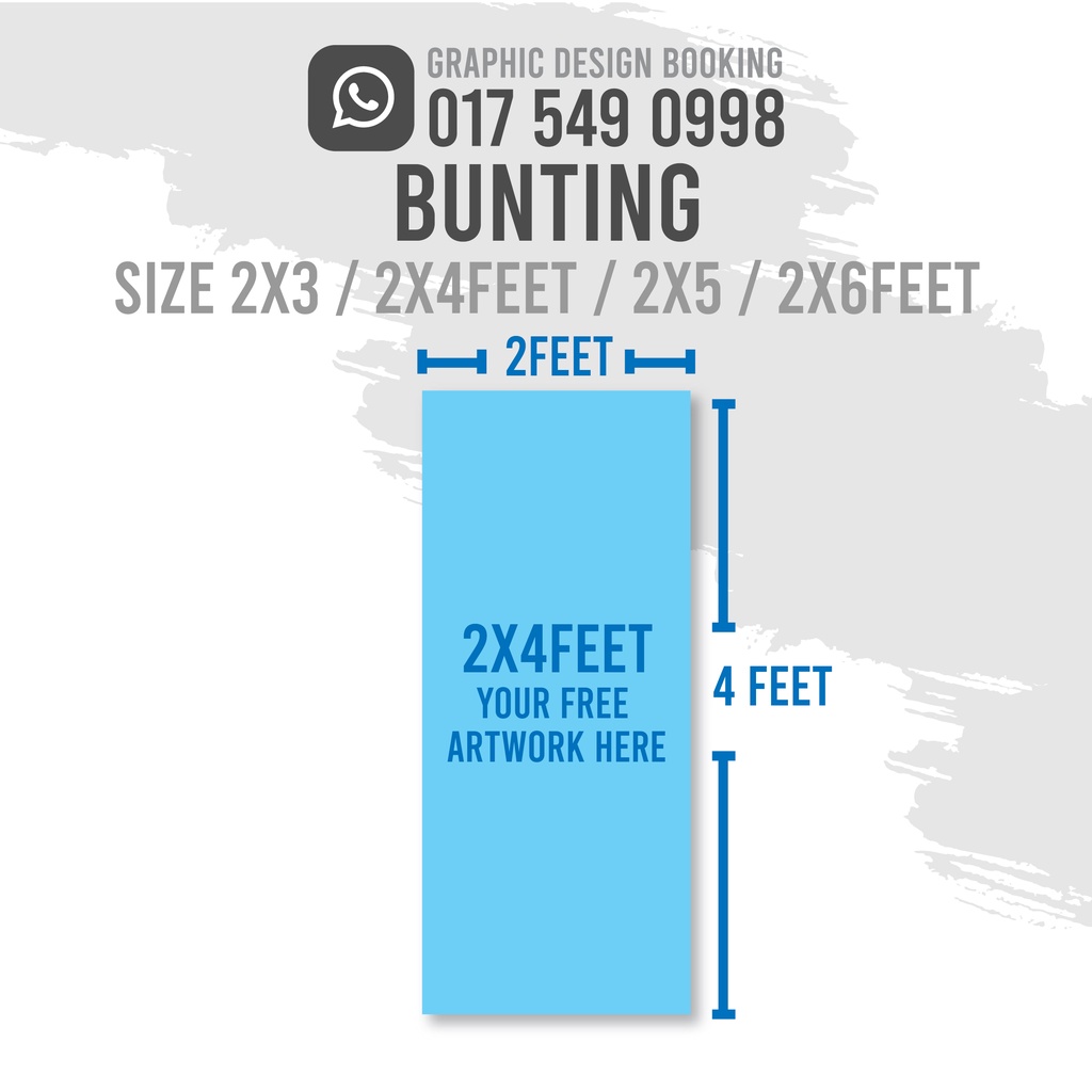 5pcs BUNTING PVC Custom Made With Rope+Pipe Finishing #FREE ARTWORK ...