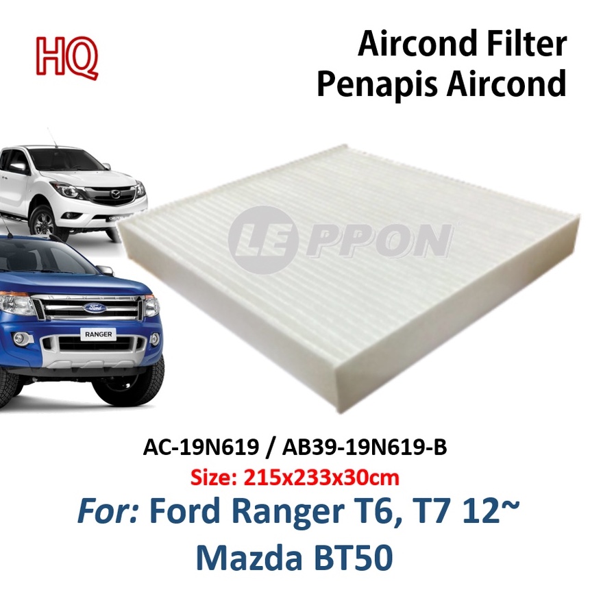 Leppon Aircond Filter Penapis Aircon Ford Ranger T6 cabin Mazda BT50 ...