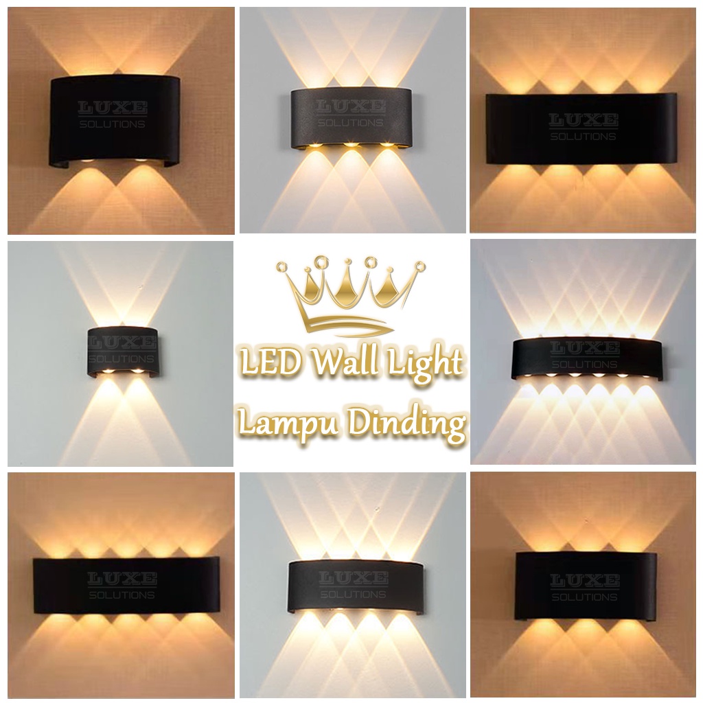 Modern LED Wall Light Wall Lamp Lampu Dinding Outdoor Weatherproof ...