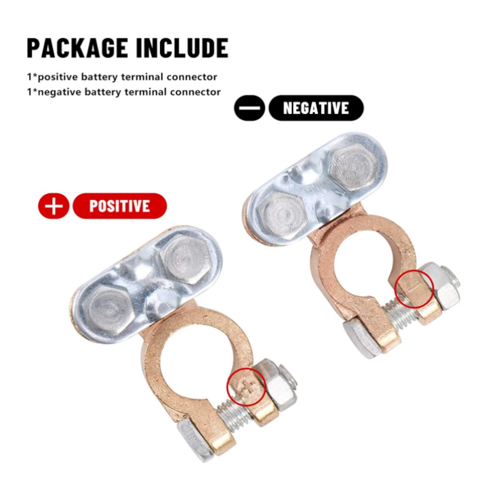 1pair Car Battery Terminal Clamp Connector Quick Release Positive ...