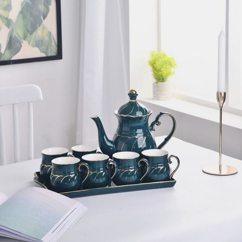 Tea Set Plain Colour Style for High Tea/ Set Teko Ceramik | Shopee Malaysia