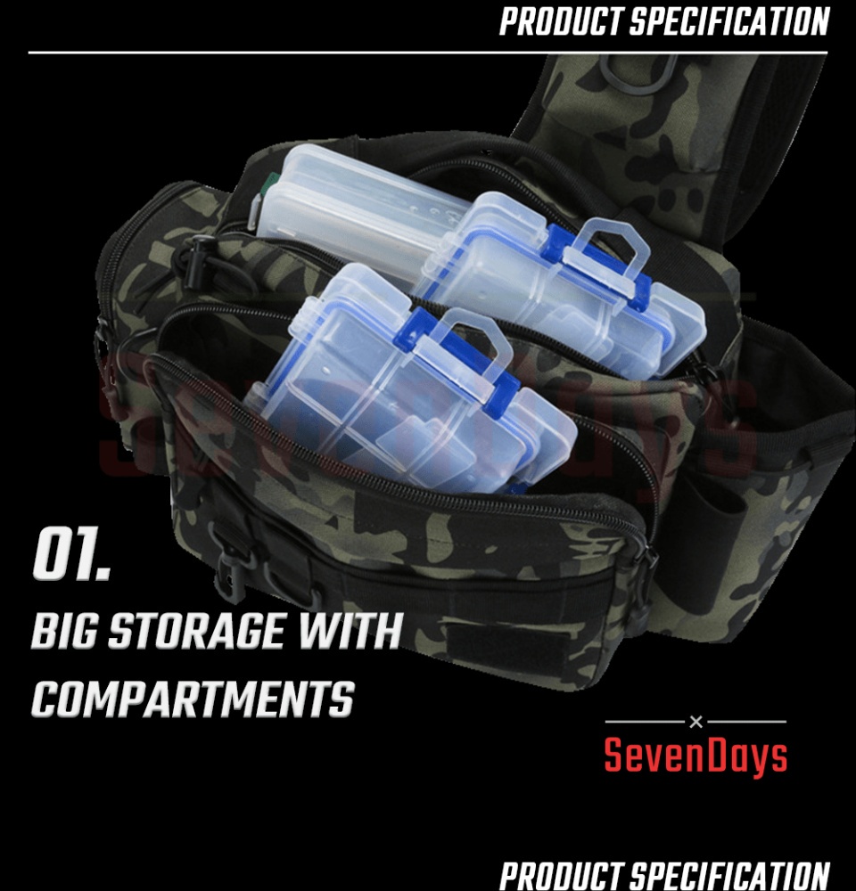 Tactical Sling Bag Waterproof Fishing Beg Pancing Kalis Air Outdoor One ...