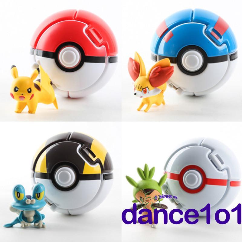 Throwing Automatic Bouncing Pokeball with Pokemon Pikachu Anime Action ...