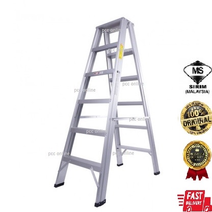 4--12 STEP HIGH QUALITY ALUMINIUM LADDER/ TANGGA ALUMINIUM (Single ...