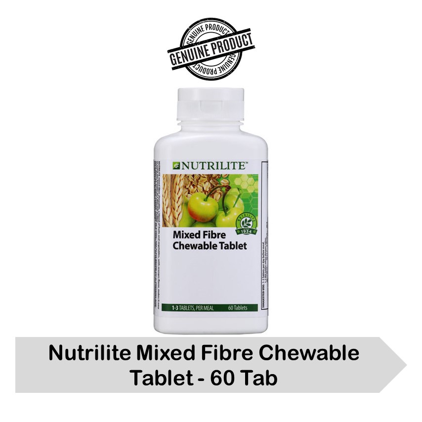 100% Original Nutrilite Mixed Fibre Chewable Tablet - 60 Tab | Shopee Malaysia