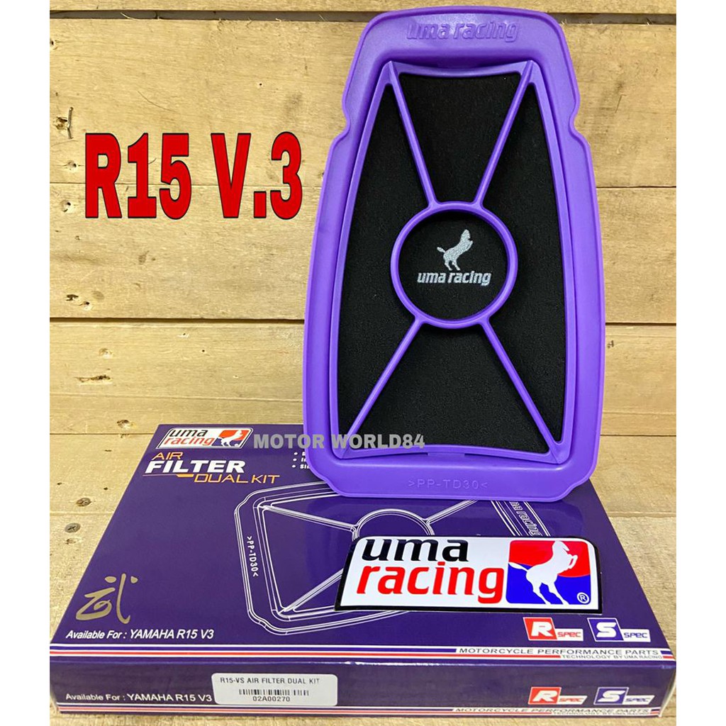 YAMAHA R15 V3 UMA RACING AIR FILTER DUAL KIT YZF R15V3 RACING AIR ...