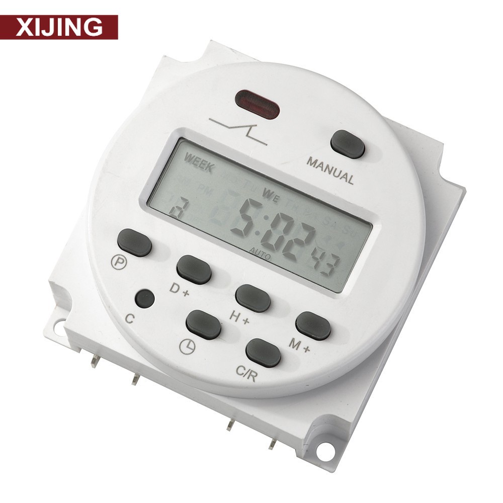 XJ-DC12V Digital LCD Display PLC Programmable Time counter Timer switch ...