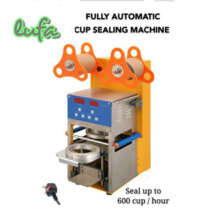 COMMERCIAL FULLY AUTO Sealing Cup MACHINE MILK TEA CUP SEALING MACHINE ...