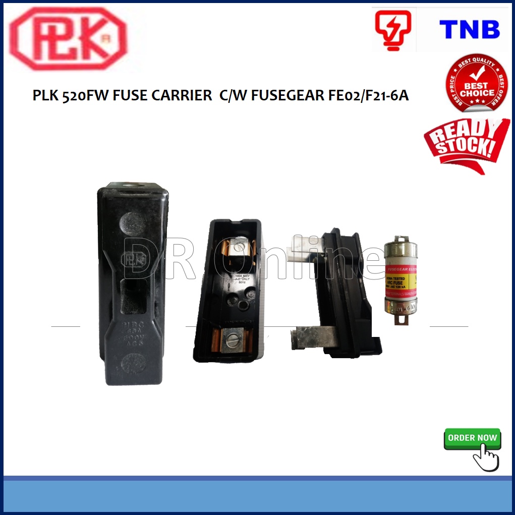 PLK Fuse Carrier With Fuse 6A, (PLK520FW+FE02/F21-6A) | Shopee Malaysia