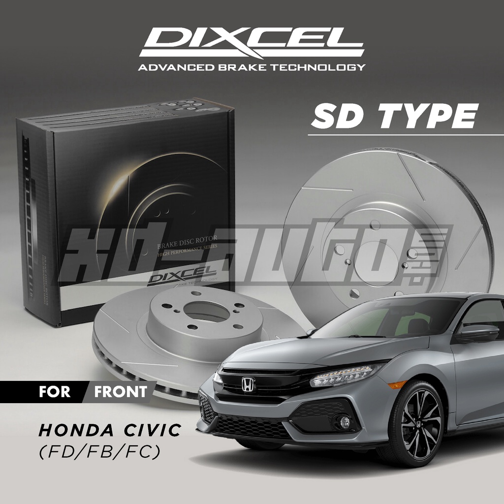 (Civic FD / FC / FE) DIXCEL SD TYPE Disc Rotor - FRONT (SD 3315023) | Shopee Malaysia