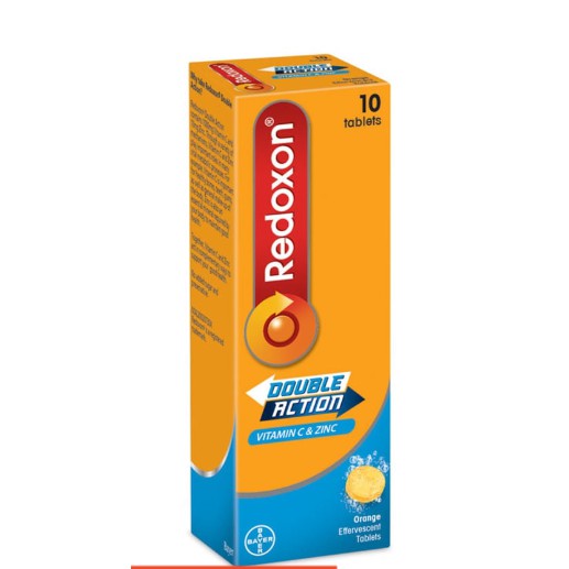 Redoxon Double Action Vitamin C & Zinc Orange Effervescent Tablets (10s ...