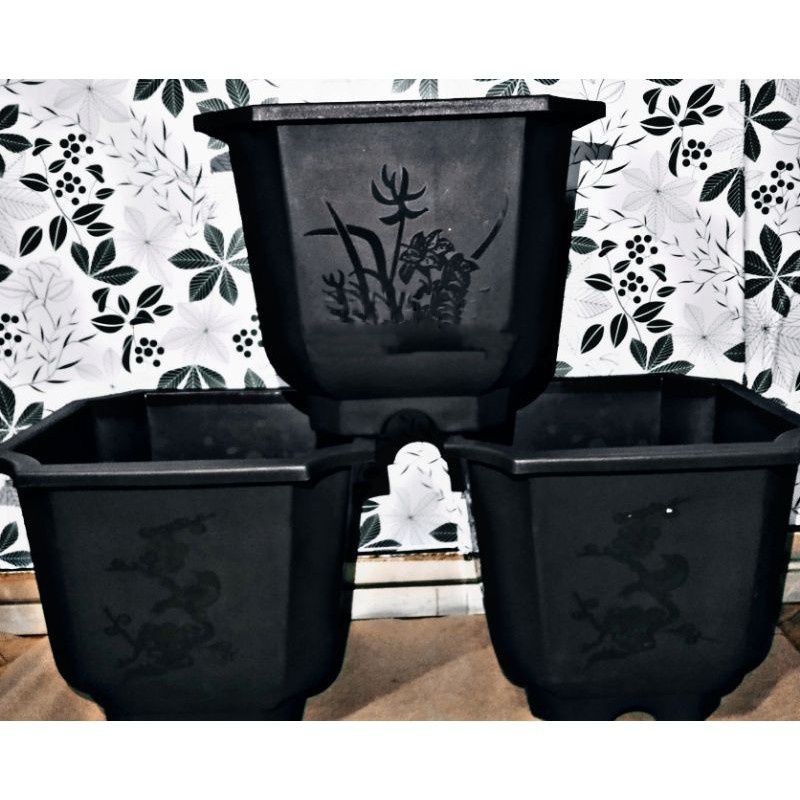 Flower Pot/ Pasu Bunga Hitam Saiz Besar | Shopee Malaysia
