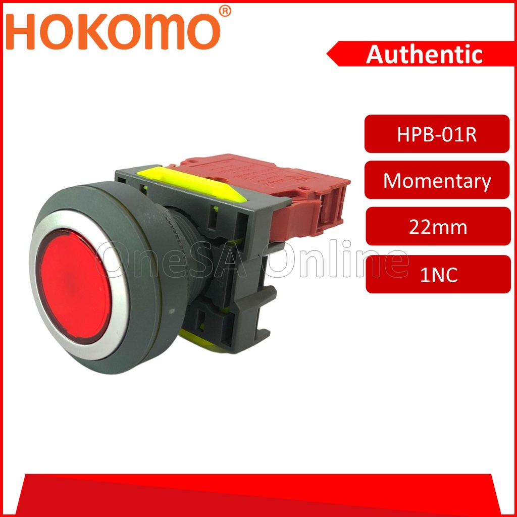 HOKOMO 30MM 1NC RED PUSH BUTTON(HPB-01R) | Shopee Malaysia