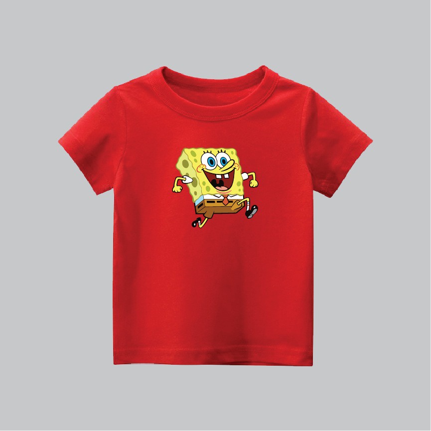 Baju Spongebob Kartun Cartoon Tshirt Kids Kanak-kanak Cotton Ready ...