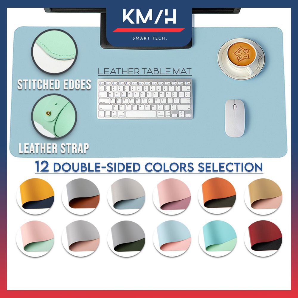 Double Side PU Leather Table Mat Mouse Pad Large Size Anti-Slip ...