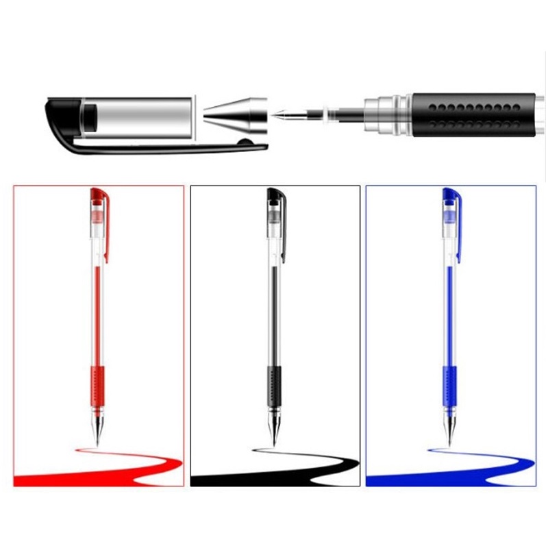 Black Red Blue Ink Pen For Office and Student Use Random Mix Head Shape ...
