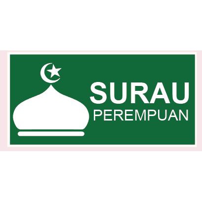 Surau Sticker Surau Lelaki Sticker Surau Perempuan Sticker Sign Sticker ...