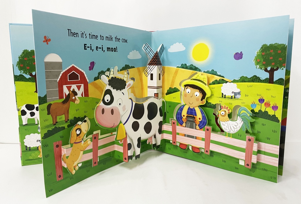 Pop Up Story Book Old Macdonald Farm Animals for Kids Hardcover ...