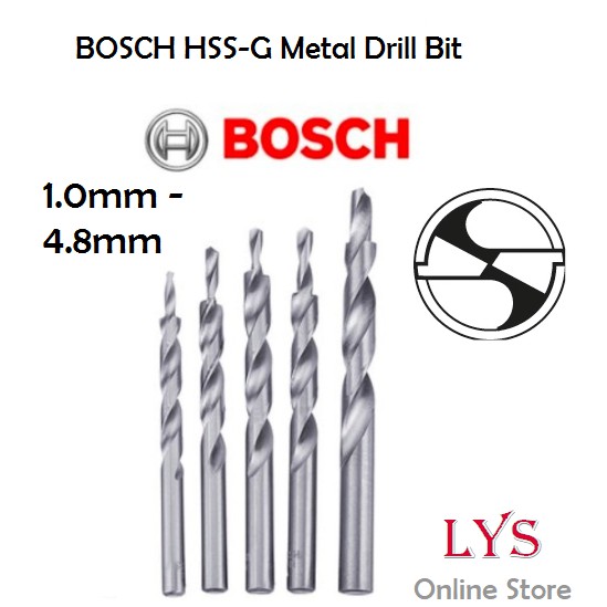 BOSCH HSS-G METAL DRILL BIT (1.0mm - 4.8mm) | Shopee Malaysia
