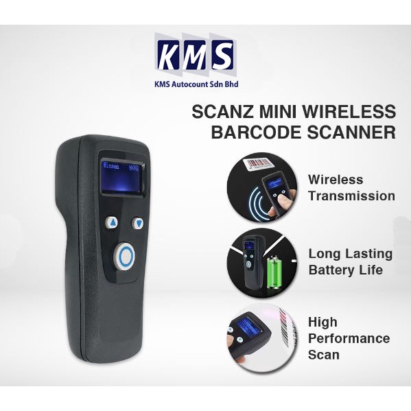 SCANZ Mini Portable Wireless Barcode Scanner WSC-2DHHB 2D QR Code ...