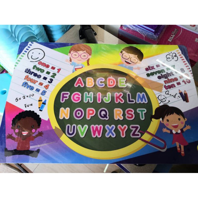 MEJA KANAK KANAK CORAK ABC BUDAK LIPAT FOLIDING TABLE Learning table ...