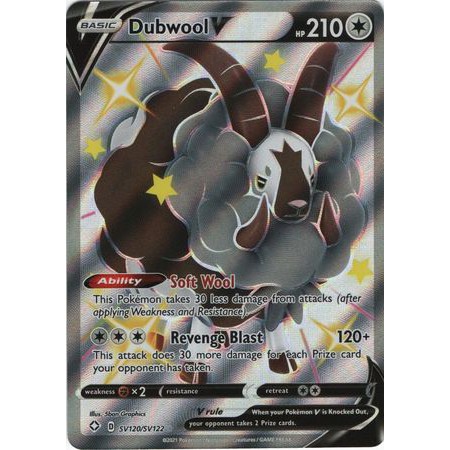 Shiny Dubwool V - Pokemon Shining Fates (Pokemon Trading Card) (PTCG ...