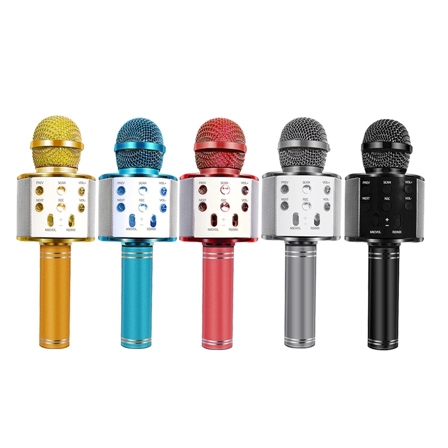 Wster WS-858 Karaoke KTV MIC Portable Bluetooth Speaker Microphone | Shopee Malaysia