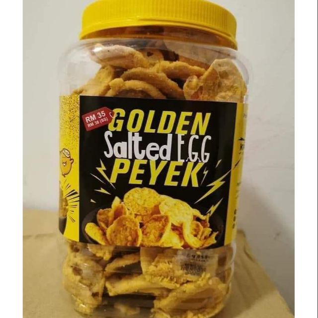 Golden salted egg peyek balang besar | Shopee Malaysia