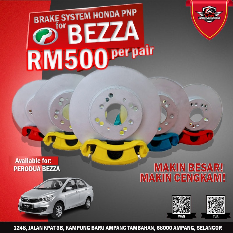 BRAKE SYSTEM HONDA PNP FOR PERODUA BEZZA | Shopee Malaysia