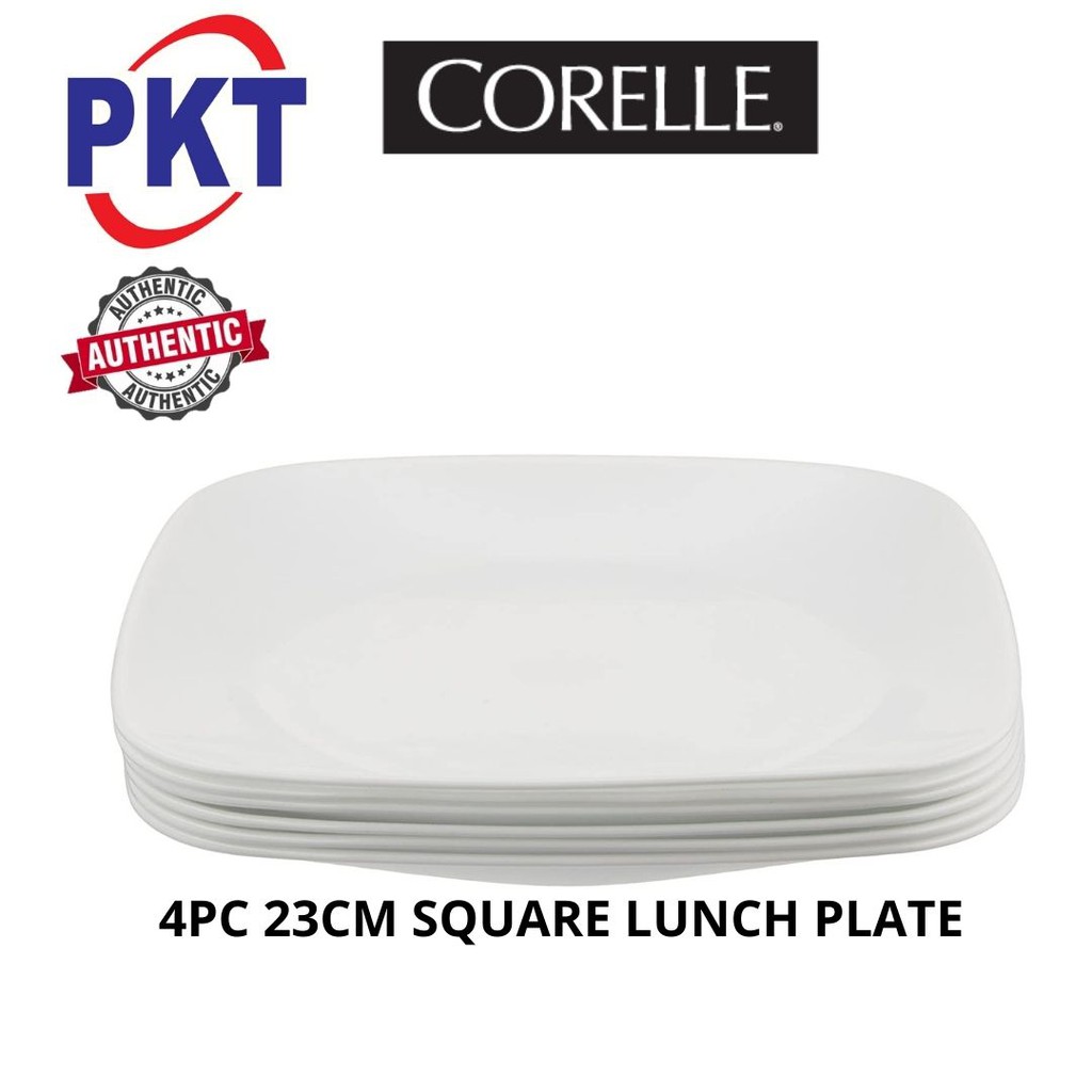 CORELLE 4PC/6PC SQUARE 23CM LUNCHEON PLATE / PINGGAN LAUK EMPAT SEGI ...
