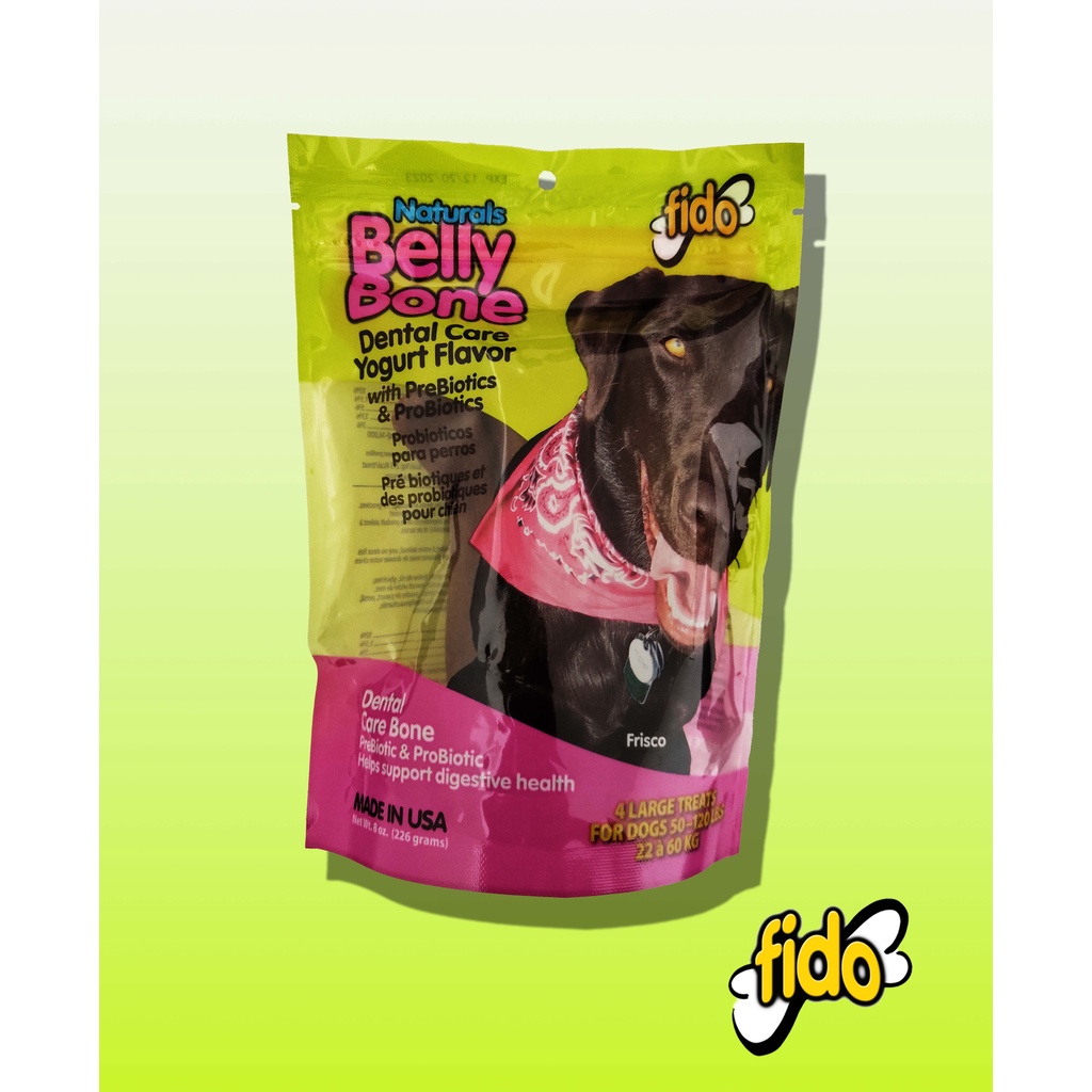 Fido Naturals Belly Bone Yogurt Flavoured Dental Bone | Shopee Malaysia