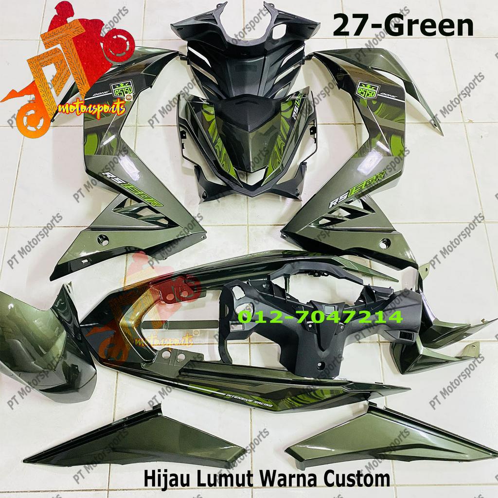 Honda RS 150 Rs150 V1 V2 Cover Set Hijau Lumut Purple Ysuku Warna Custom Green Robot Winner ...