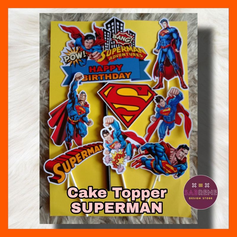 SUPERMAN CAKE TOPPER READY STOCK | Shopee Malaysia