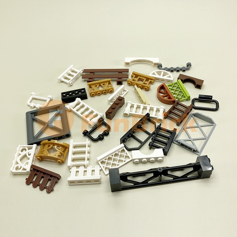 [FunBrick] Fence Set Guardrailing Model Ladder Pillar Small Particle ...